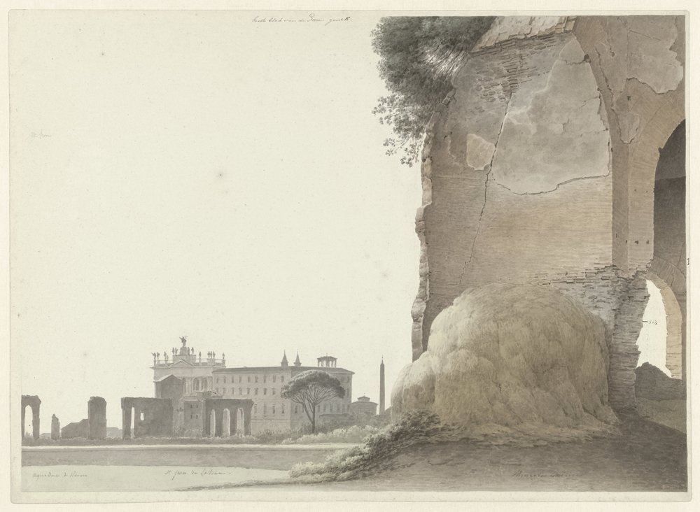 The Basilica of San Giovanni in Laterano, with the Temple of Minerva ...