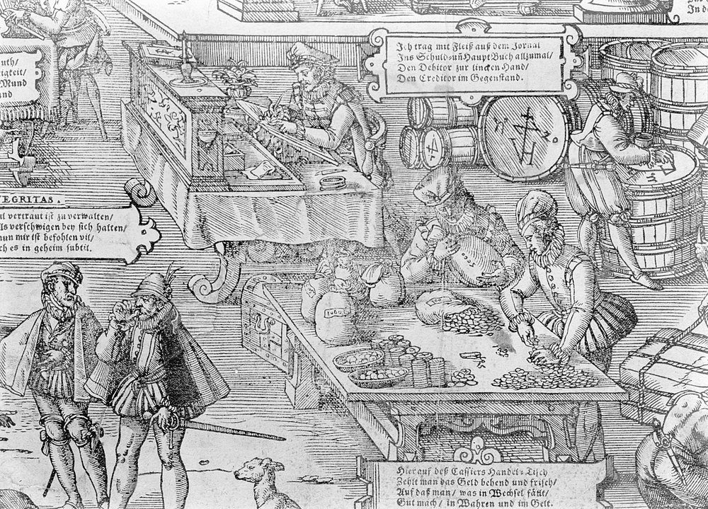 Banking Scene by Jost Amman: High-quality fine art print