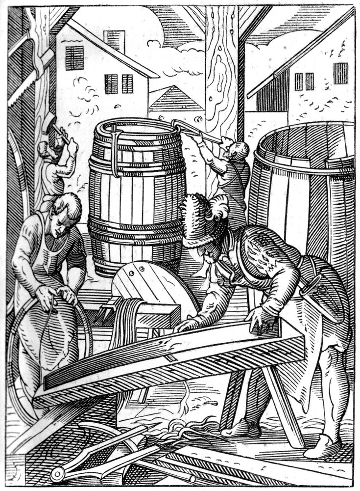 Cooper, 16th century 1849 by Jost Amman: Fine art print