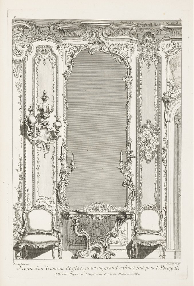 Project for a Mirror Frame for a Large Cabinet Made for Portugal ...