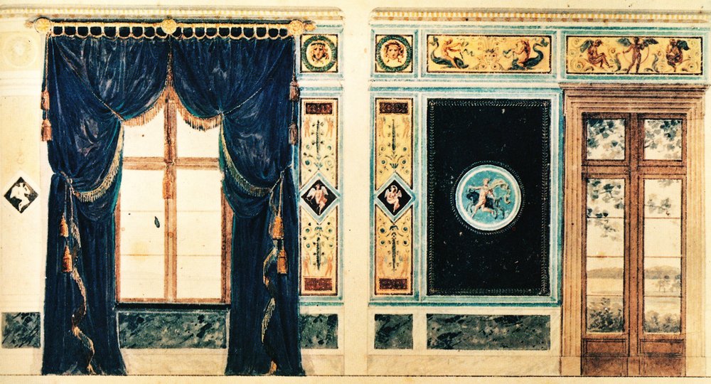 Schinkel's Decoration Design for the South Room of the Klein-Glienicke ...