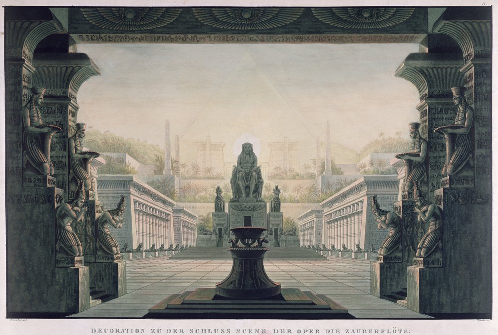 Set Design for the Final Scene of 'The Magic Flute' by Wolfgang Amadeus ...