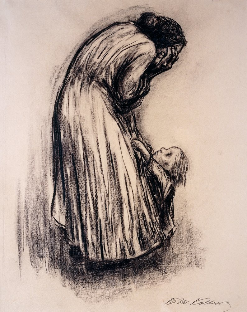 Despairing Woman with Child by Käthe Kollwitz