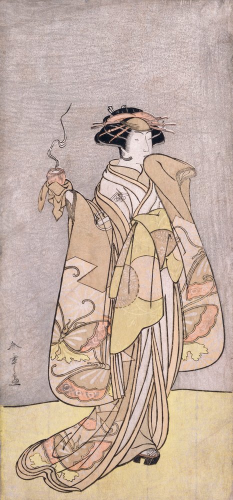 A Full-Length Portrait of the Actor Ichikawa Monnosuke II in a Female ...
