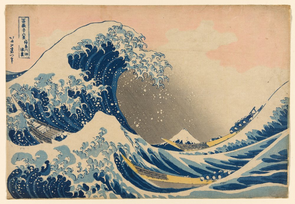 Under the Wave off Kanagawa, also known as The Great Wave, from the ...