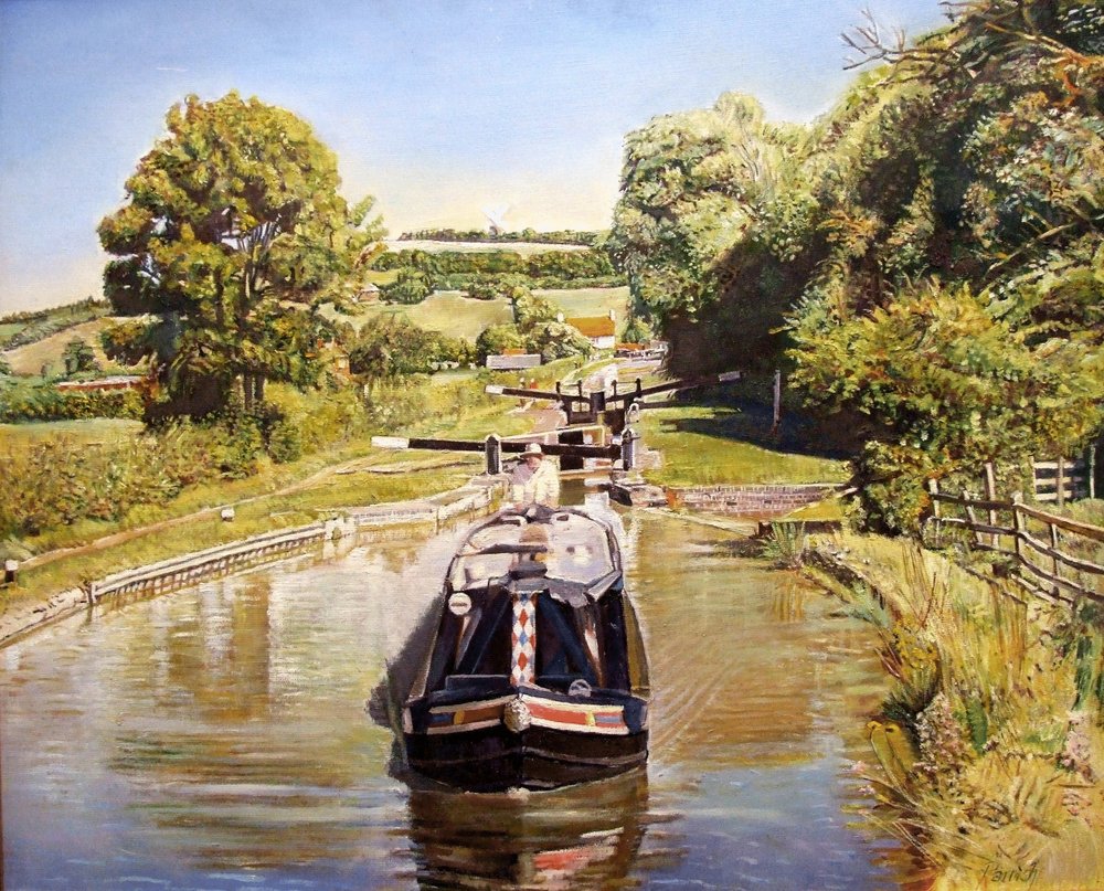 Napton Top Lock by Kevin Guild of Railway Artist Parrish
