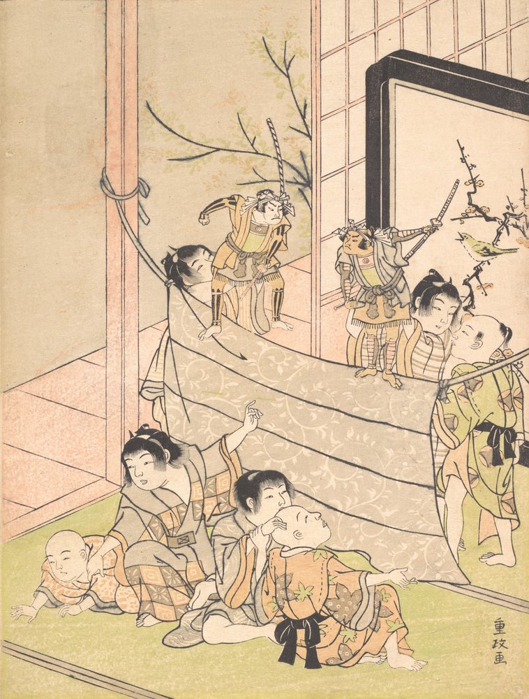 Young Boys Performing a Puppet Show, ca. 1770