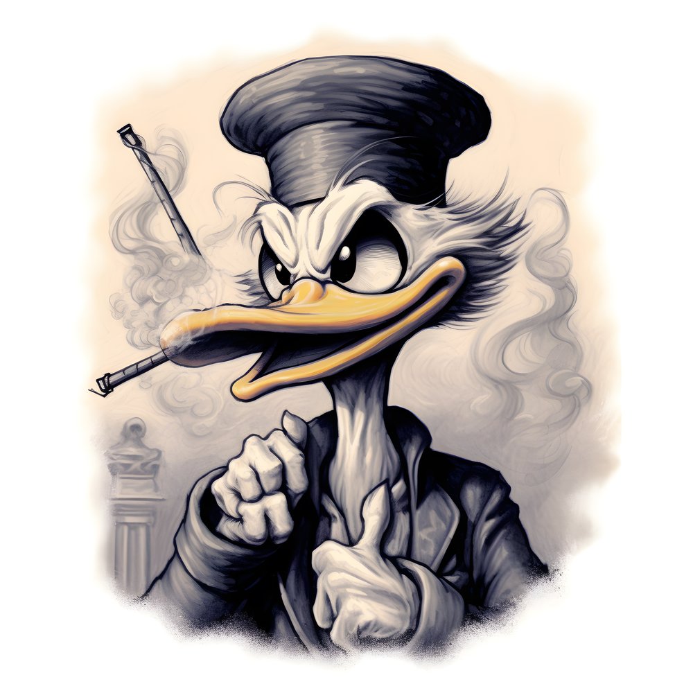 Scrooge McDuck Smoking a Big Marijuana Joint 3