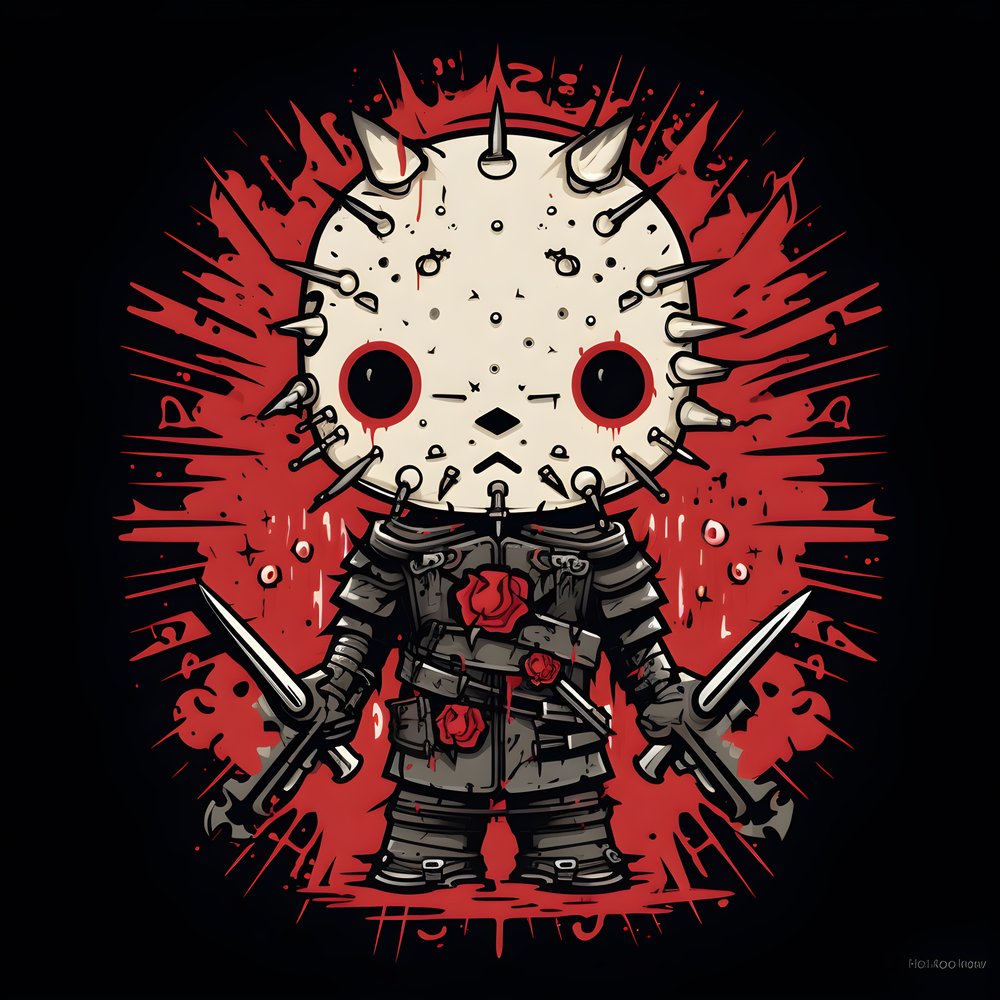 Hello Kitty as Pinhead Shirt Design 1 by Kurt Heppke