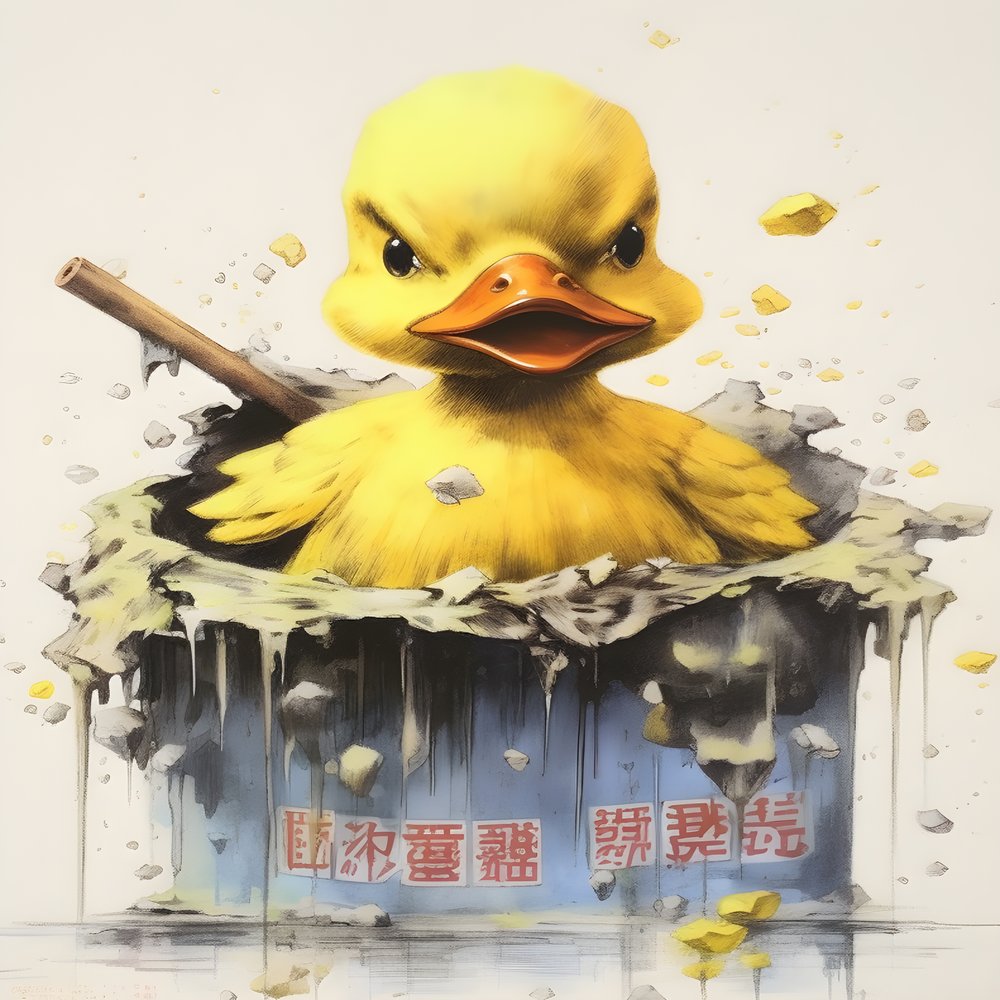 Trendy Rubber Duck Advertisement Poster - The Yellow 3