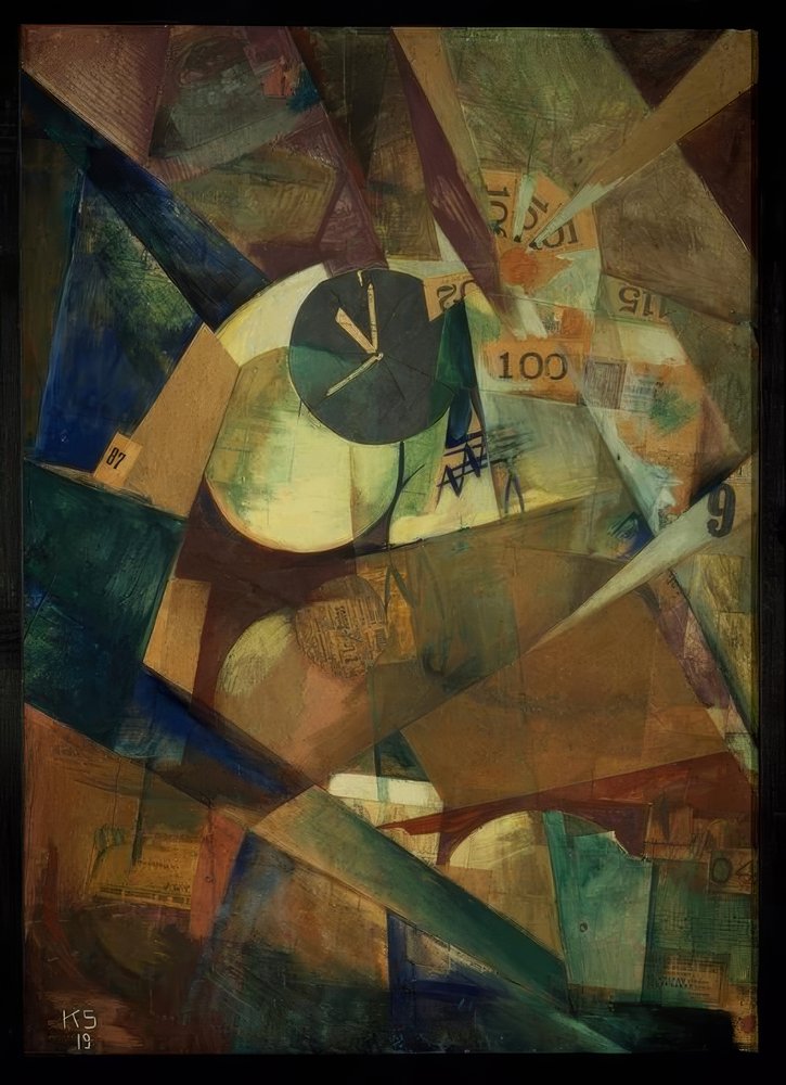 The Great I-Picture (Merzbild 9 b) by Kurt Schwitters