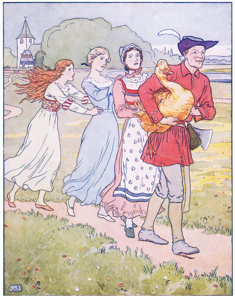 Simpleton Took the Goose Under His Arms