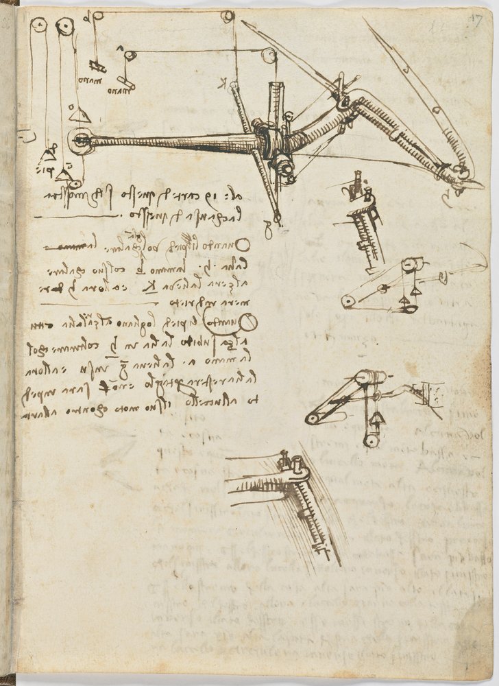 Birds Flight Code, Sheet 17 Recto by Leonardo da Vinci