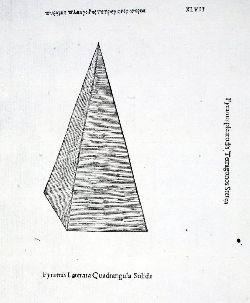 Pyramis Laterata Quadrangula Solida, Illustration from 'Divina ...