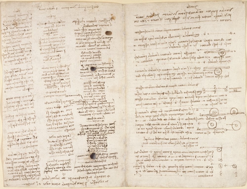 Arundel 263, f.42v, f.43 Short texts of Leonardo's prophecies ...