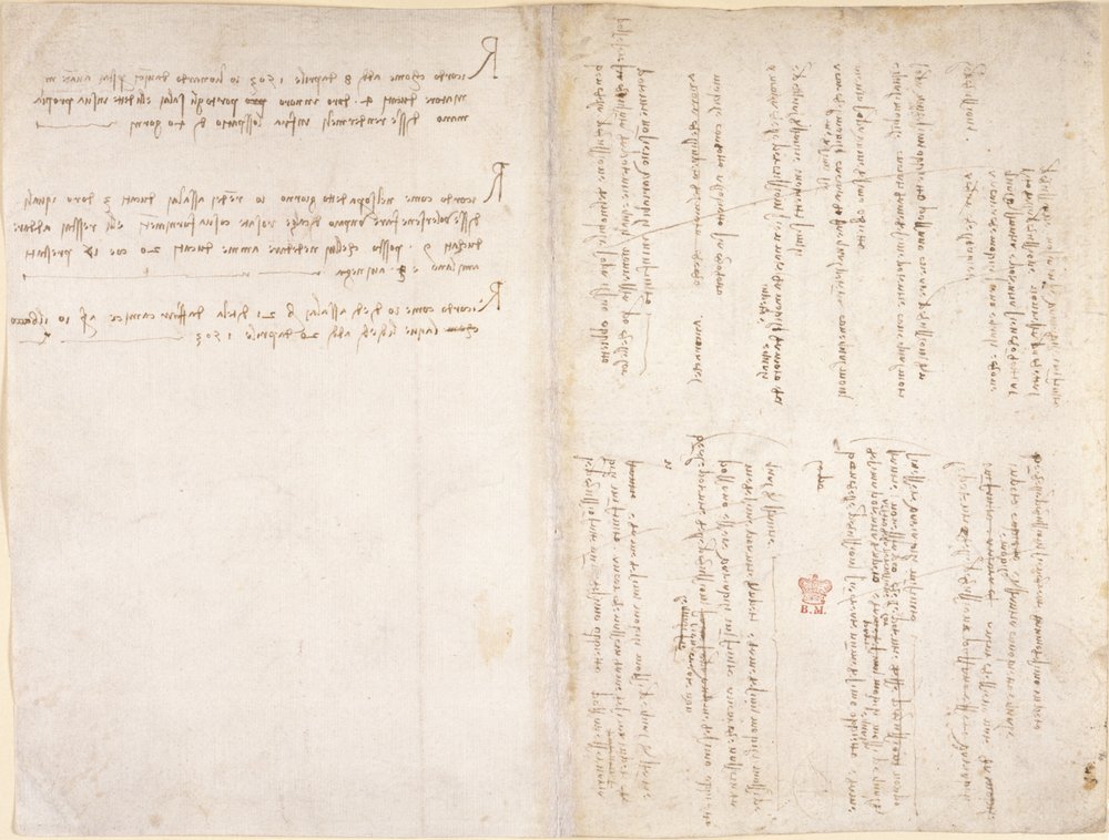Leonardo da Vinci's notes from 'Codex Arundel'