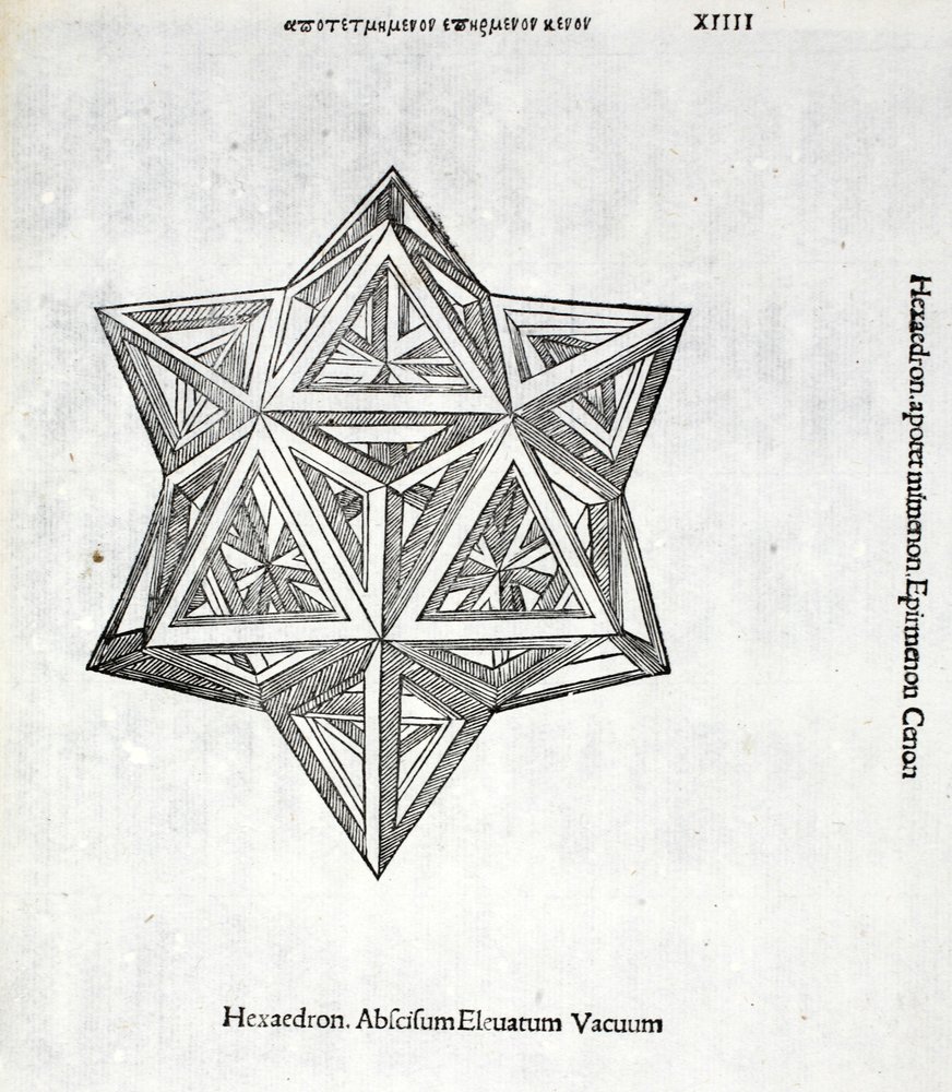 Hexacedron abscisum elevatum vacuum, illustration from 'Divina ...