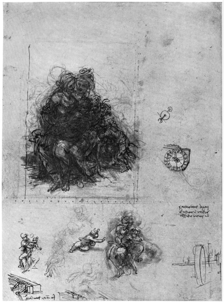 Studies for The Virgin and Child with St Anne and John the Baptist