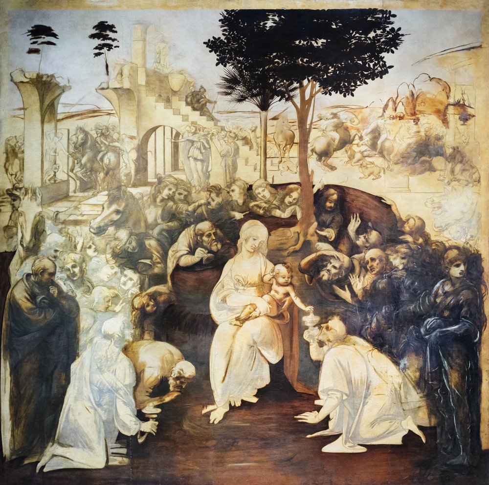 The Adoration of the Magi by Leonardo da Vinci