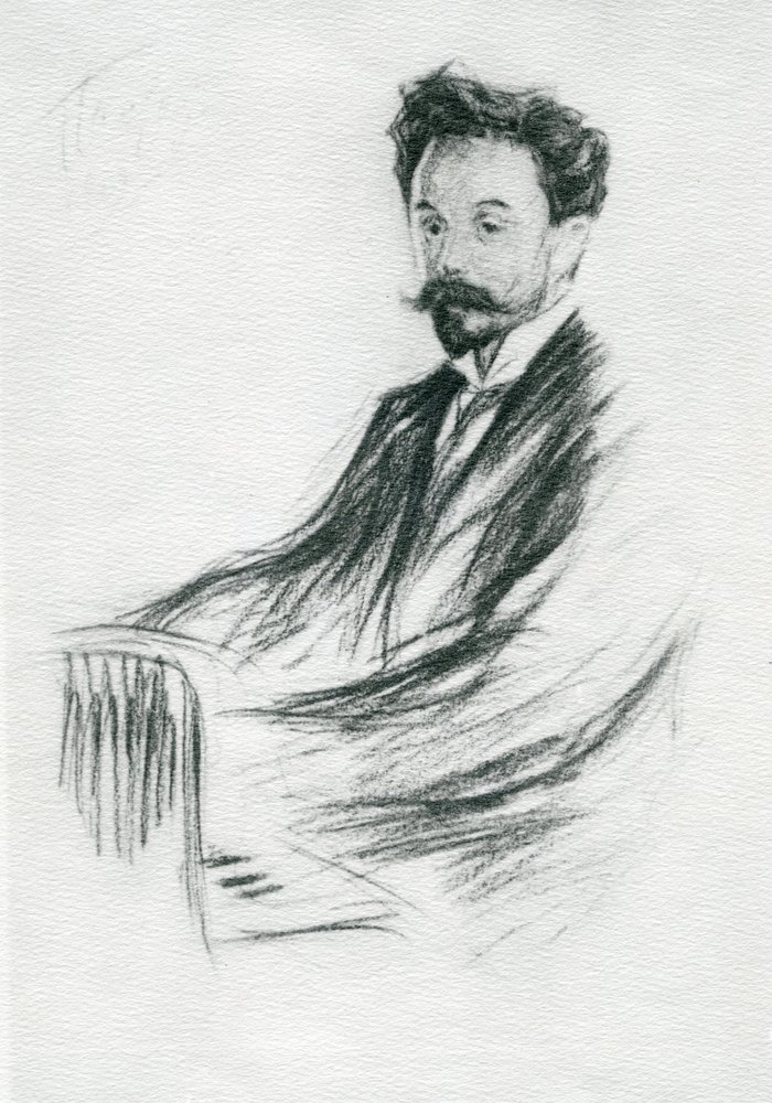 Alexander Nikolayevich Scriabin by Leonid Osipovic Pasternak