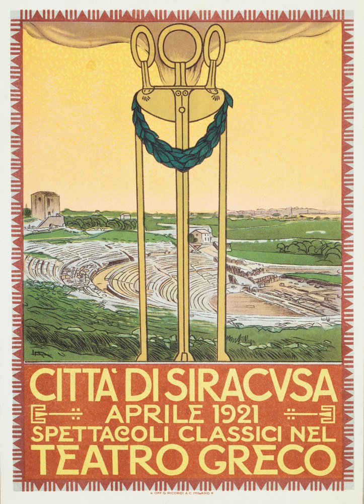 Advertising Poster for the Theater Season in the Greek Arena of ...