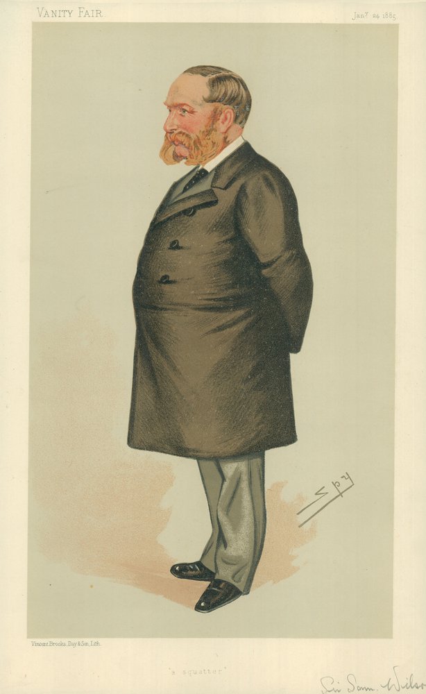 Sir Samuel Wilson, A squatter, Vanity Fair cartoon