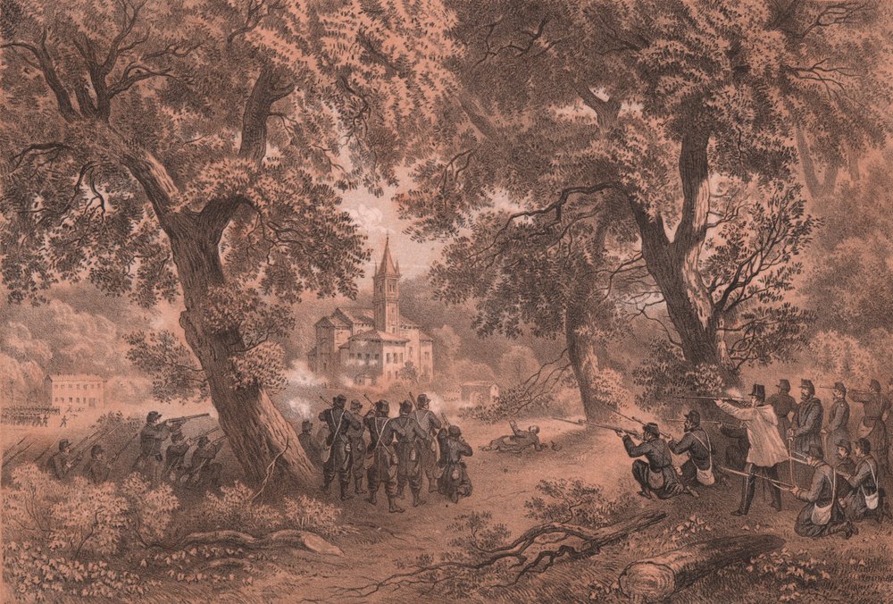 Attack of Garibaldi's Troops at San Fermo della Battaglia, Como, Lombardy
