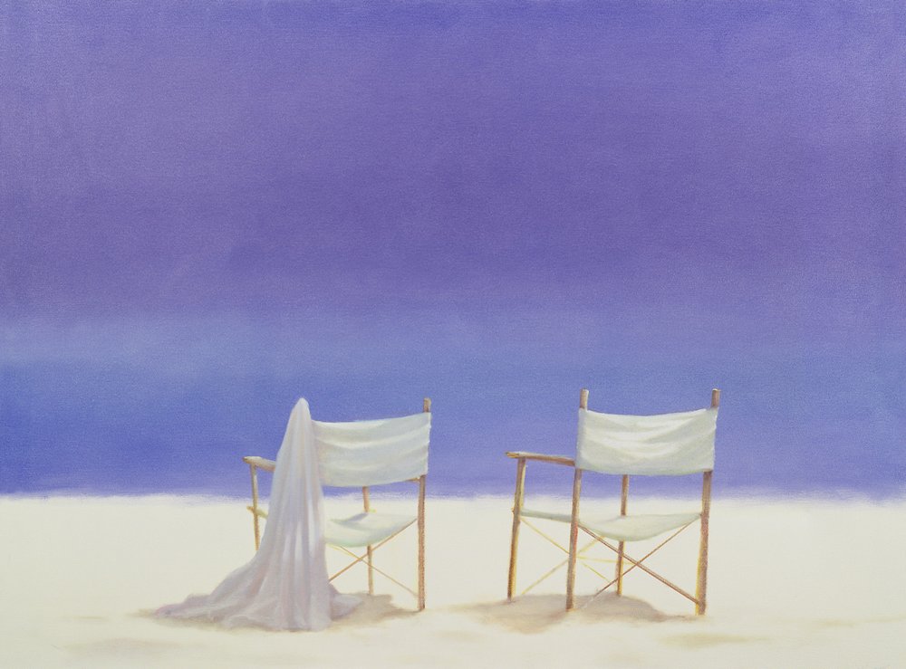 Chairs on the Beach, 1995 by Lincoln Seligman