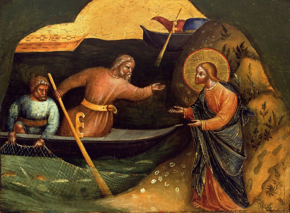 Calling of the Apostles Peter and Andrew (Detail), ca. 1370