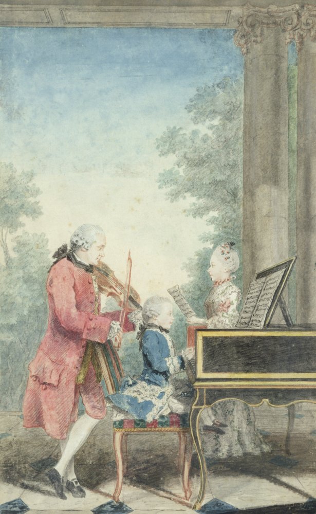 Leopold Mozart and his Children Wolfgang Amadeus and Maria Anna