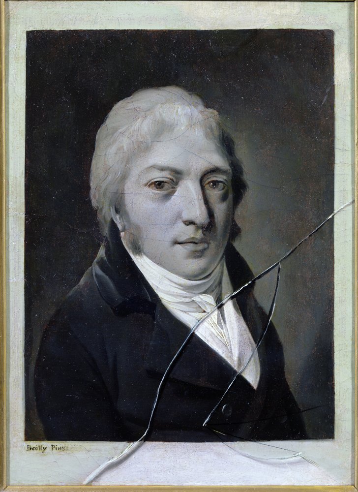 Self Portrait with Broken Glass by Louis Leopold Boilly