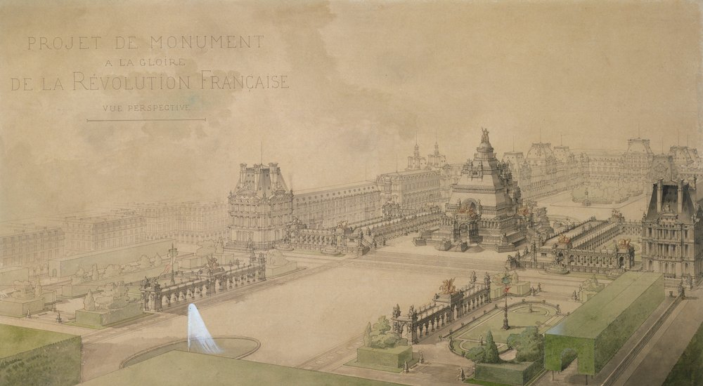 Project for a Pyramid at the Louvre as a Monument to the Glory of the ...