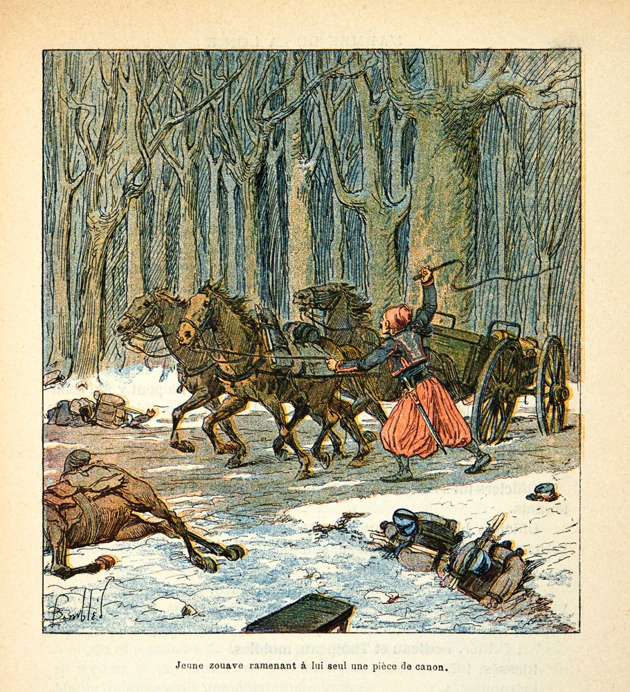 Young Zouave Bringing Back to Him a Piece of Canon to His Regiment