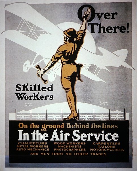 Skilled Workers On The Ground Behind The Lines In The Air Service ...
