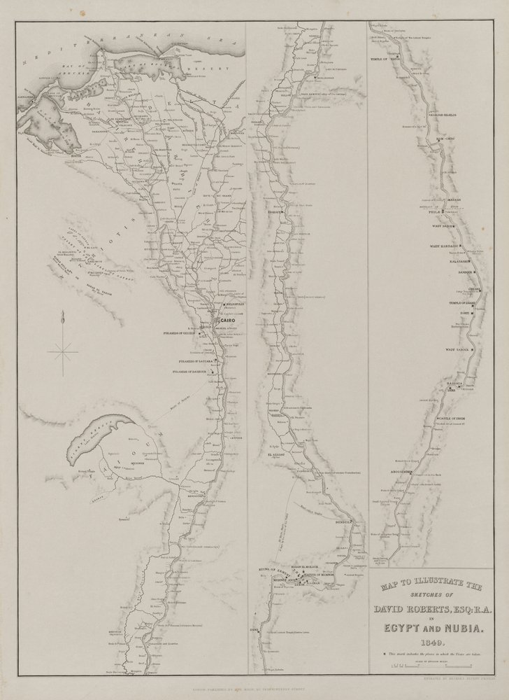 Egypt and Nubia, Volume III: Map to Illustrate the Sketches of David ...