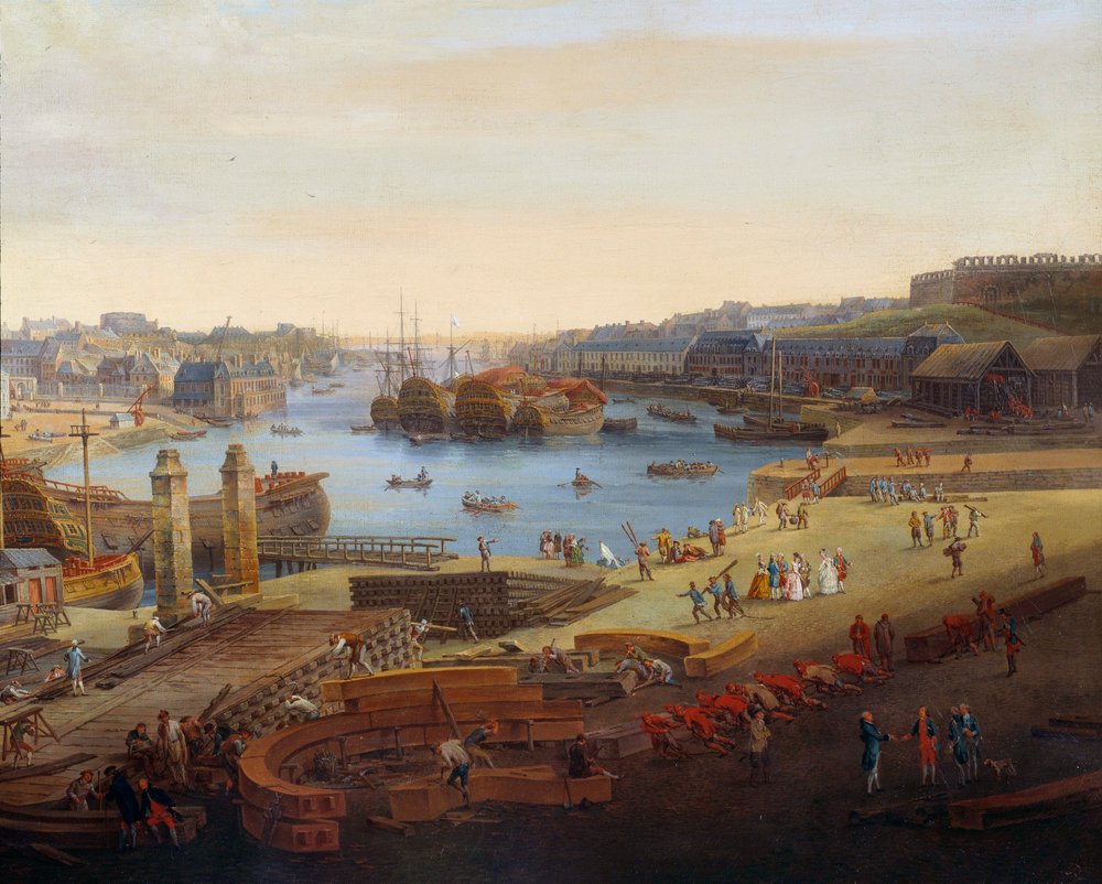 The Port of Brest (Detail) by Louis Nicolas van Blarenberghe