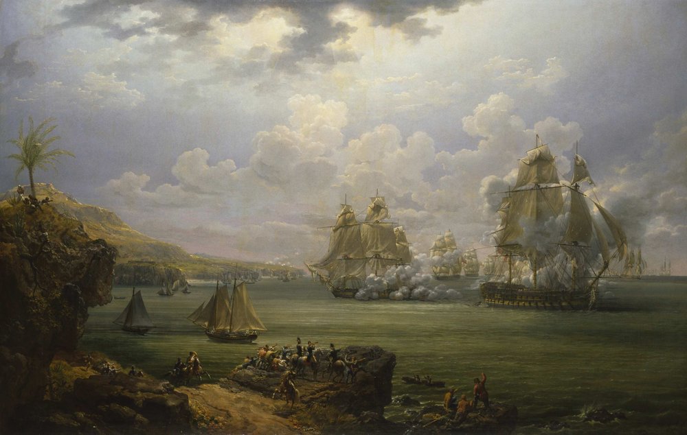 Fight of the Frigate Poursuivante Against the British Ship Hercule, 28 ...