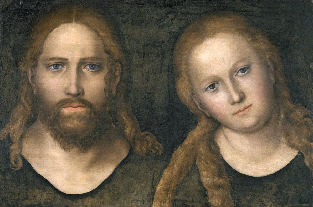 Christ and Mary by Lucas Cranach the Elder: Fine art print