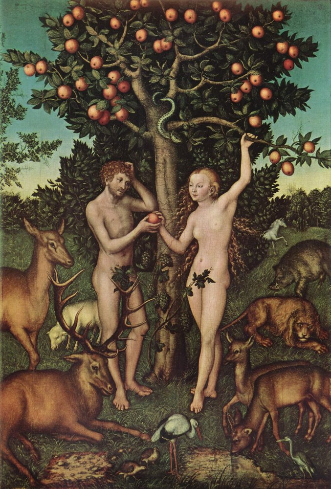 Adam and Eve by Lucas Cranach the Elder: Fine art print