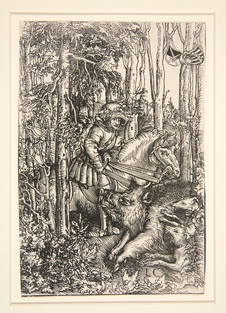 Hunter Killing a Wild Boar by Lucas Cranach the Elder