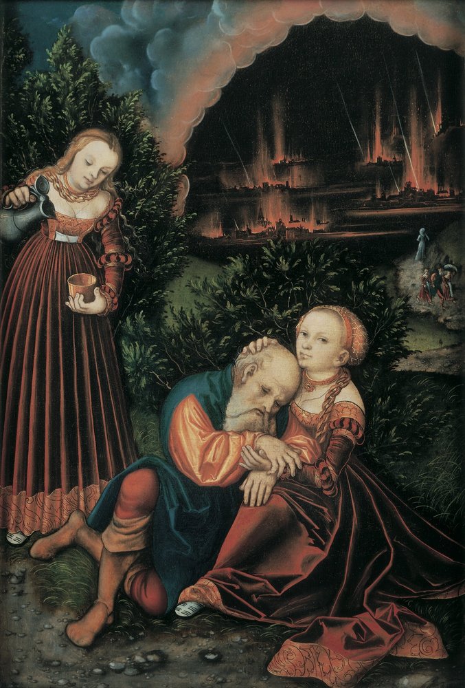 Lot and His Daughters by Lucas Cranach the Elder