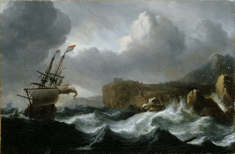 Stormy Sea by Ludolf Backhuysen: Buy fine art print