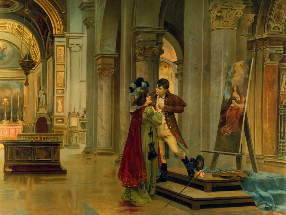 Scene from Tosca by Giacomo Puccini by Luigi Morgari