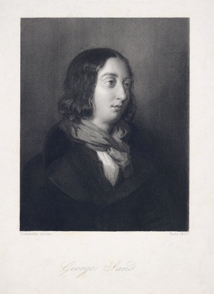 Portrait of George Sand, pub. 1837 by Luigi Calamatta