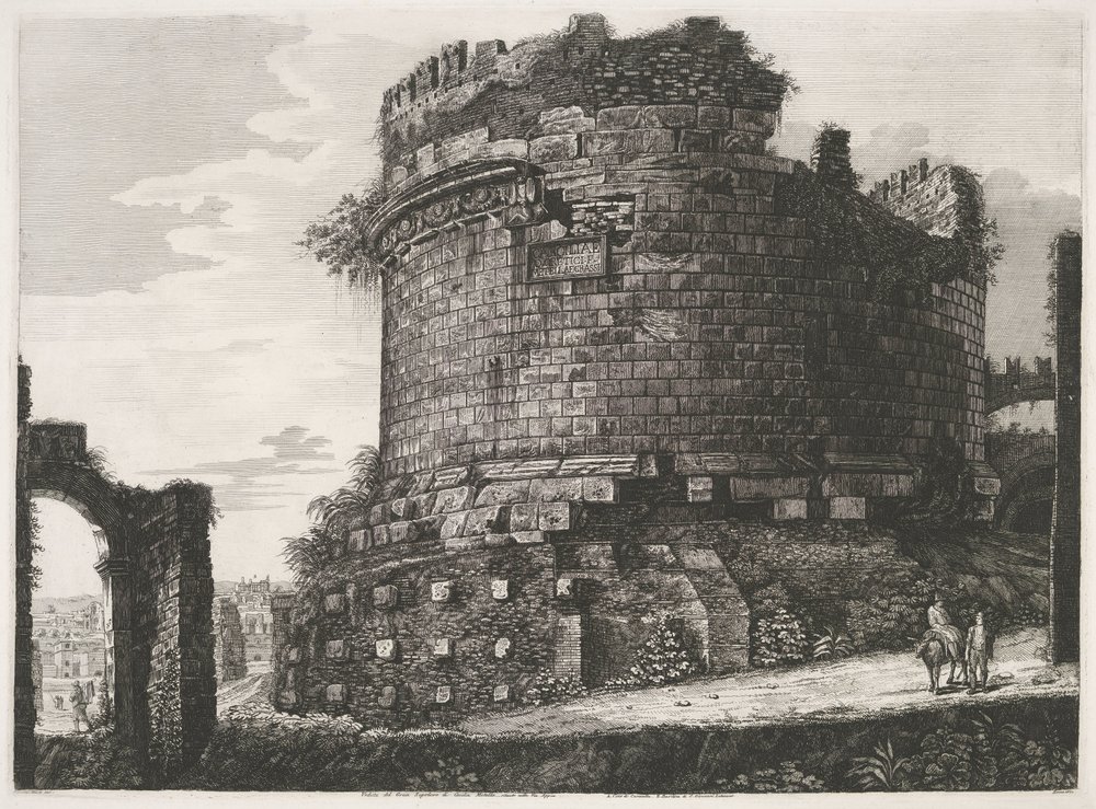 Tomb of Caecilia Metella in Rome by Luigi Rossini