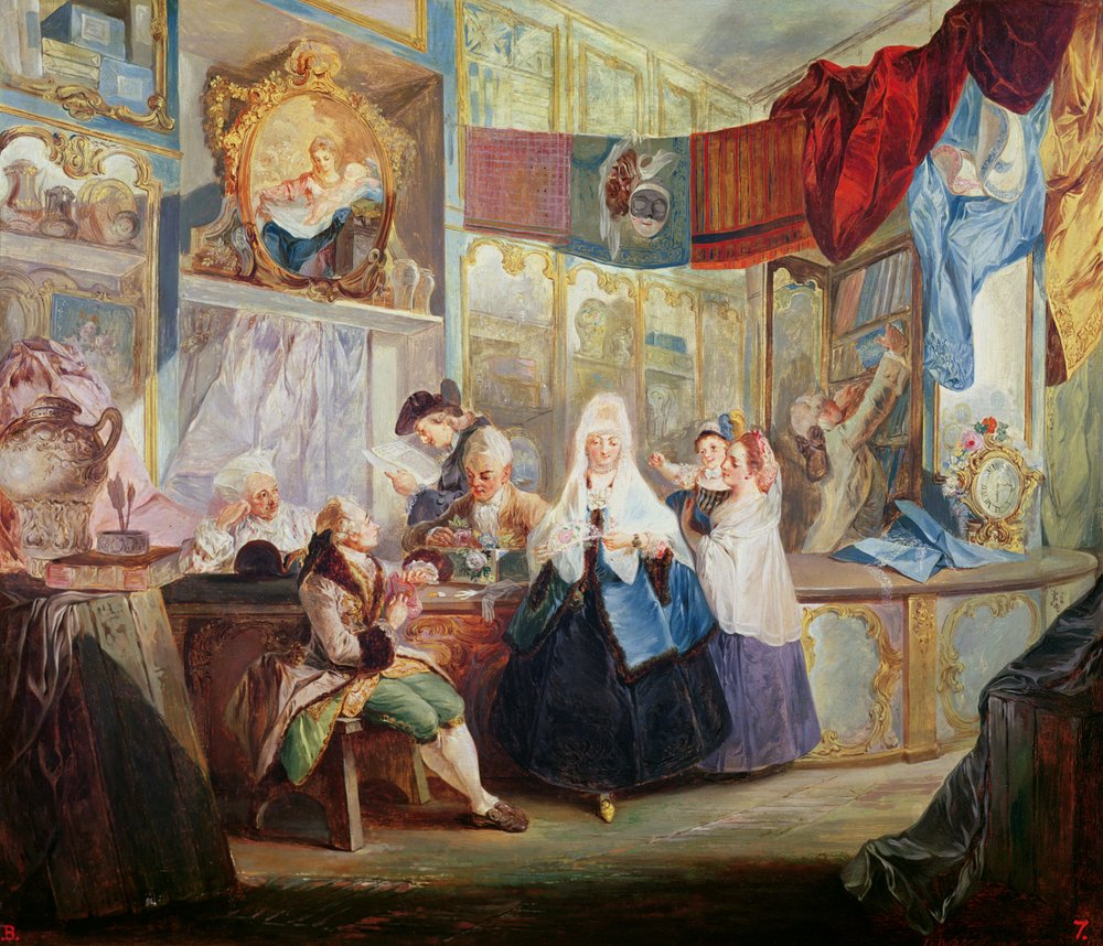 Interior of a Shop by Luis Paret y Alcazar: Fine art print