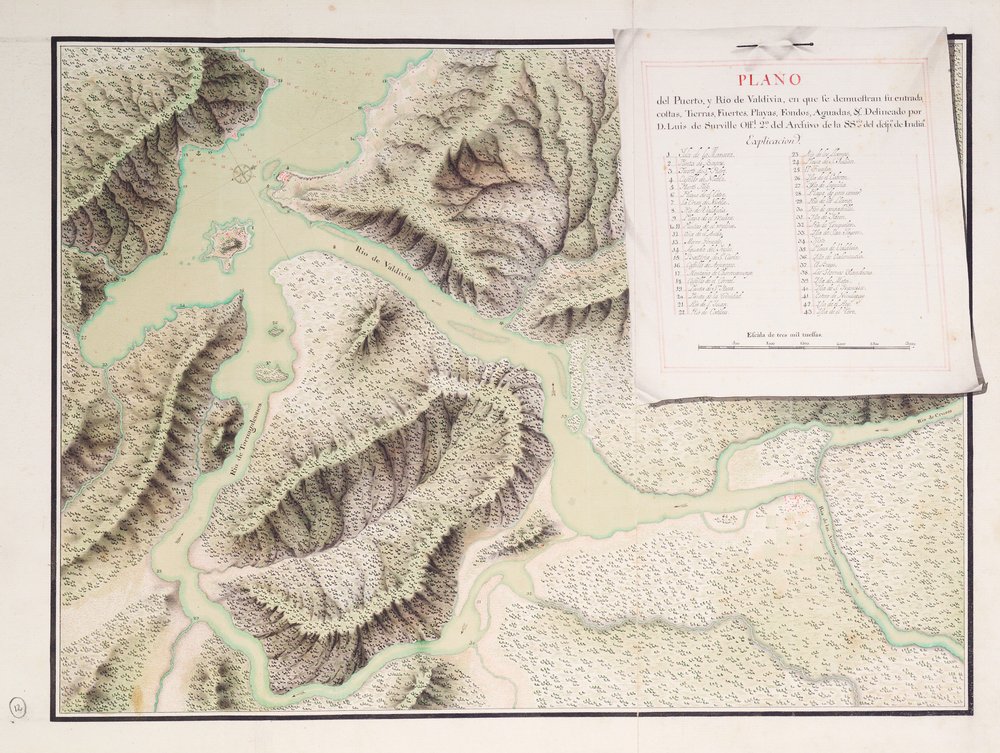 Chart of River Valdivia and Surroundings, Chile