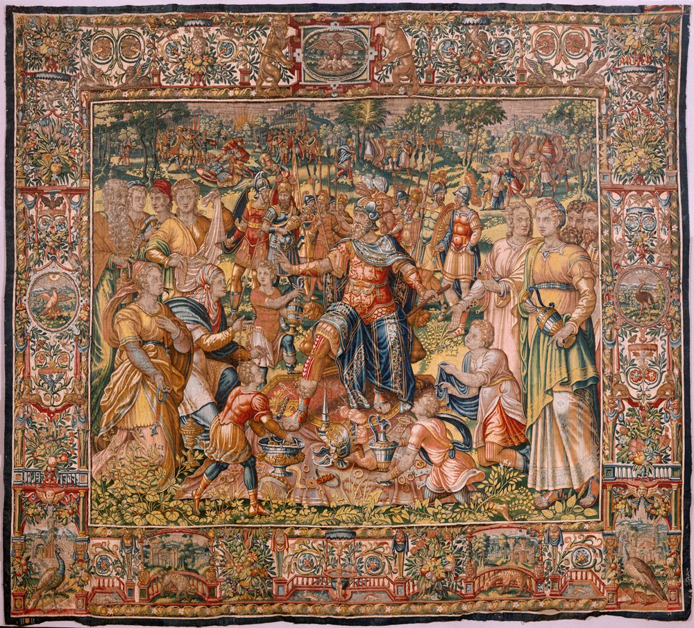 Story of Gideon. The Israelites hand their portion of the booty to Gideon