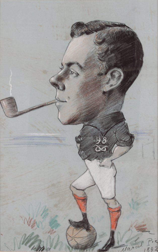 Pipe Smoking Footballer of the 98th North Staffordshire Regiment, 1892
