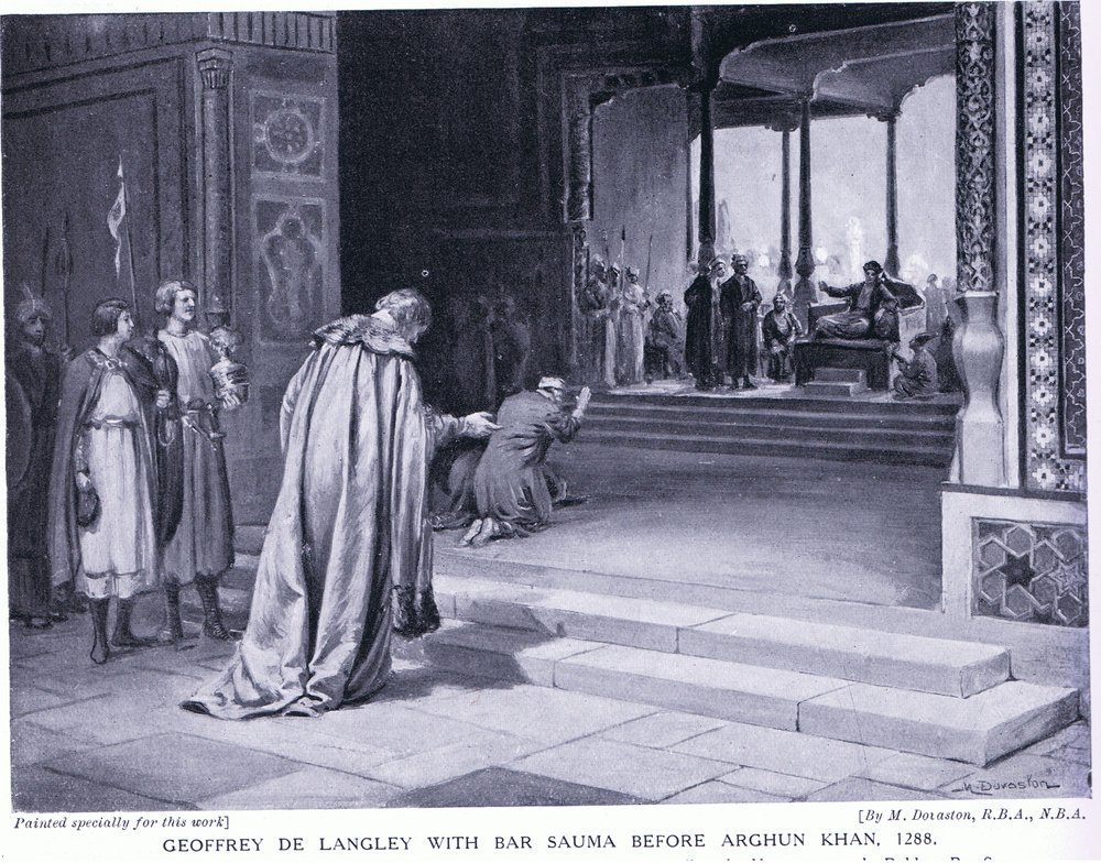 Geoffrey de Langley with Bar Sauma Before Arghun Khan 1288 AD